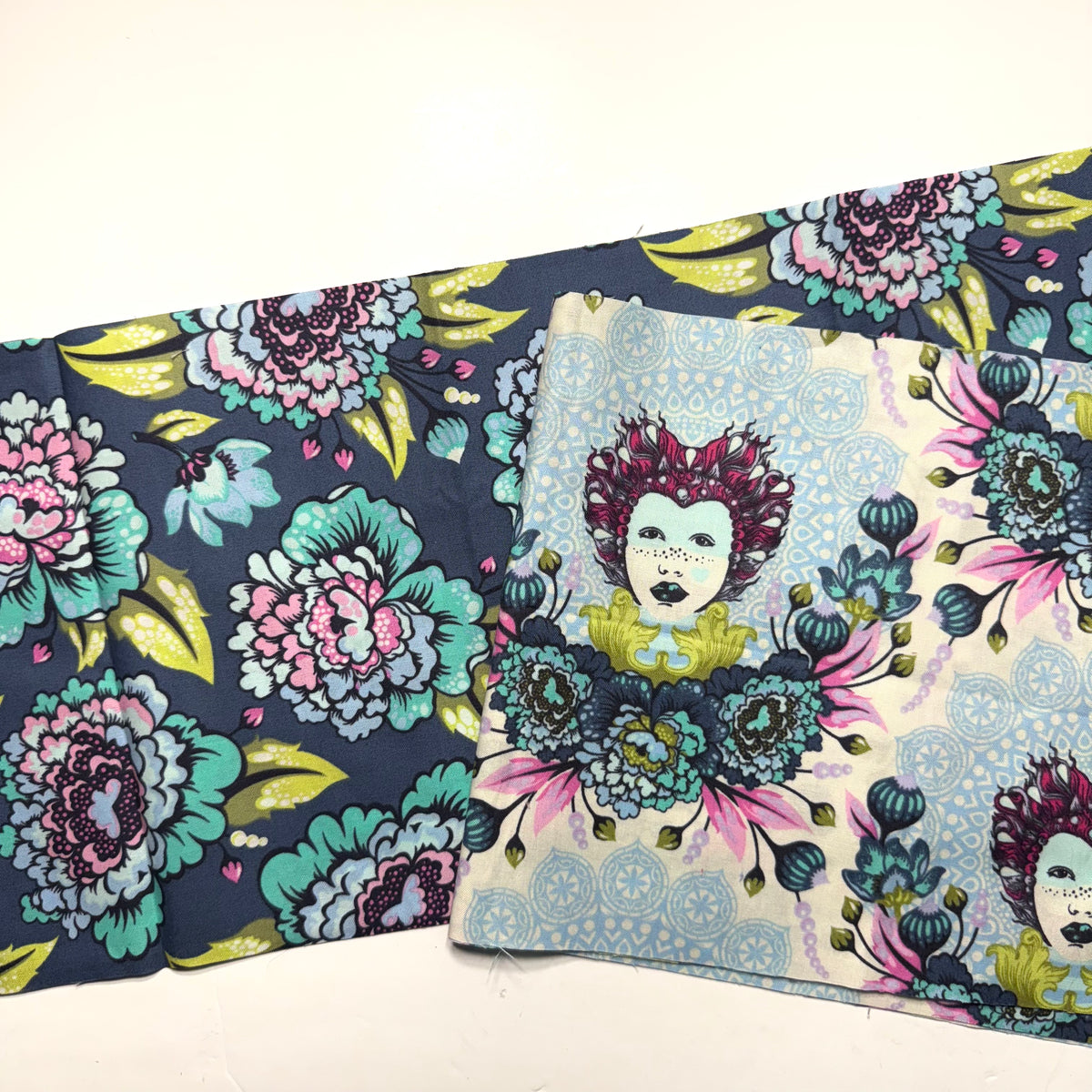 RARE OOP Tula Pink - Elizabeth Blue - 2pc / 9”x20” – Purple KATZ Quilting