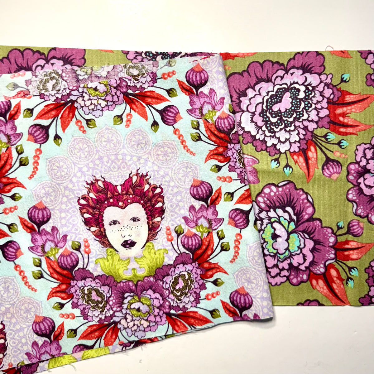 RARE OOP Tula Pink - Elizabeth Purple - 2pc / 9”x20” – Purple KATZ Quilting