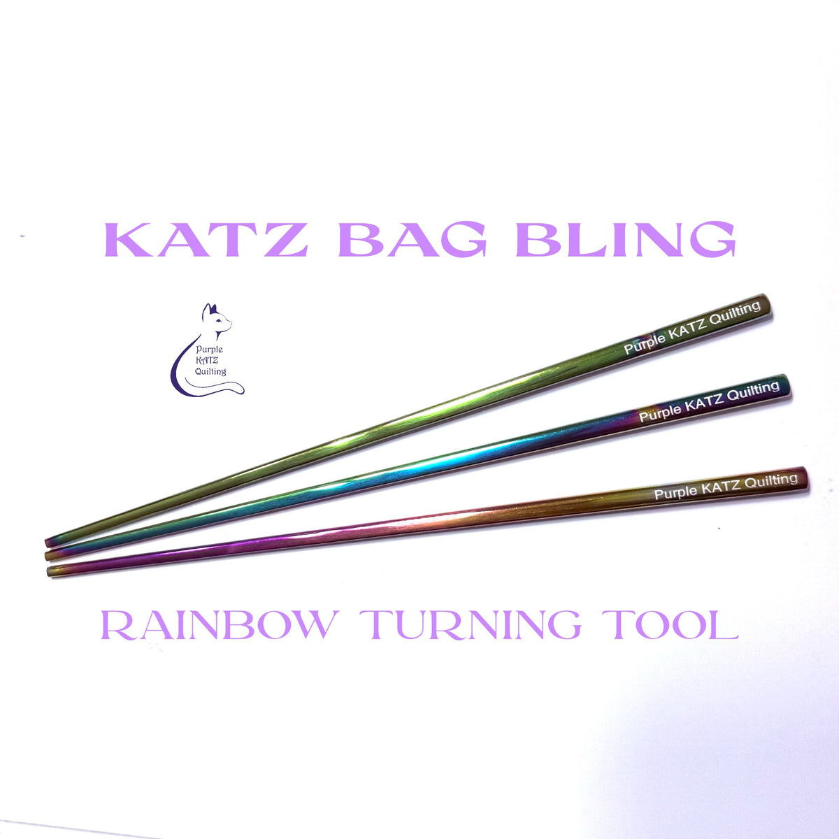 KATZ Bag Bling - Turning Tool - Rainbow With Engraving - 1 pc – Purple ...